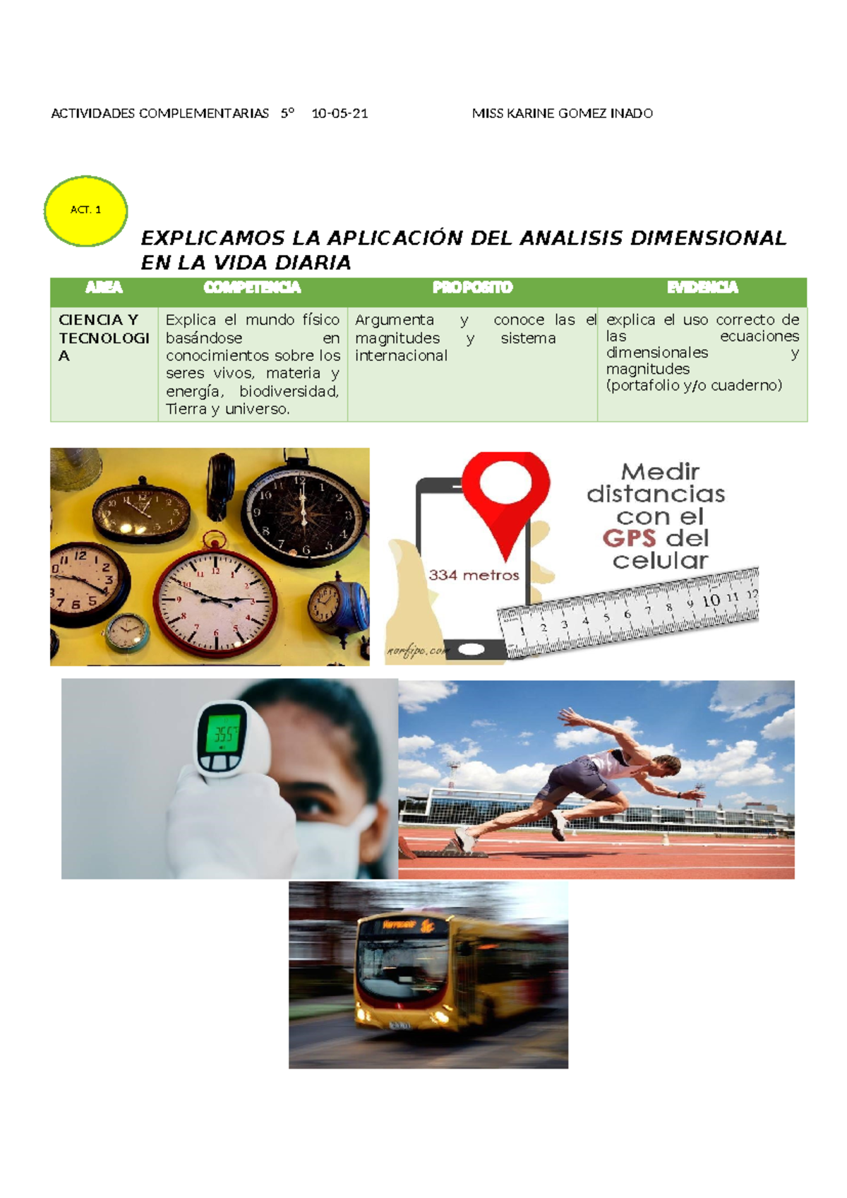 Magnitudes parte 1 - ACTIVIDADES COMPLEMENTARIAS 5° 10-05-21 MISS ...
