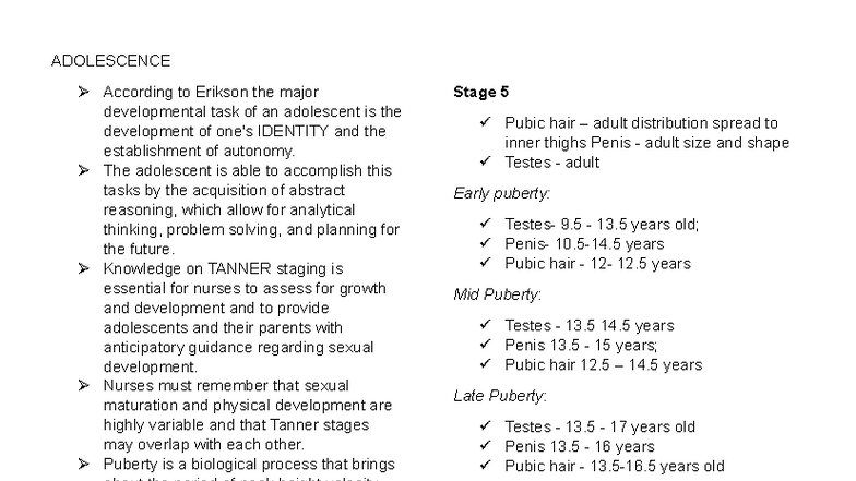 Adolescence Development: Identity, Tanner Stages & Psychosocial Growth ...
