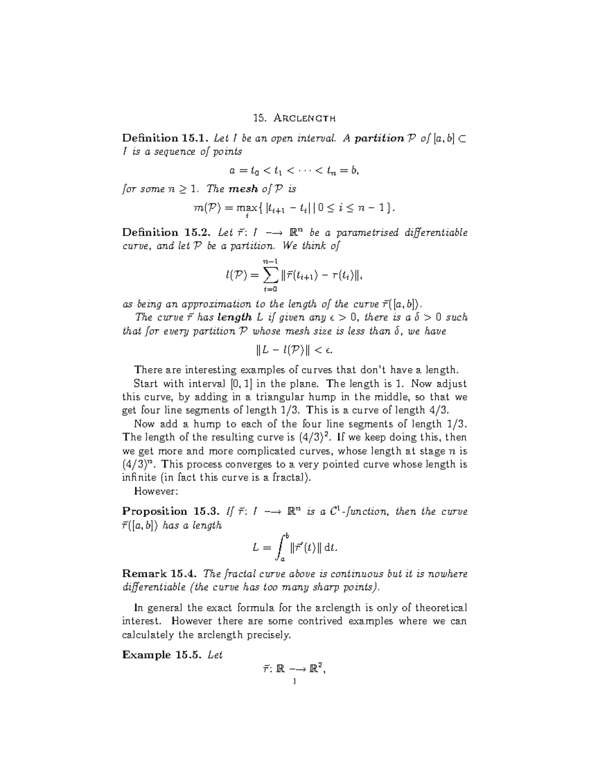 MIT 18.022F10 Lecture 15: Understanding Arclength Definition - Studocu