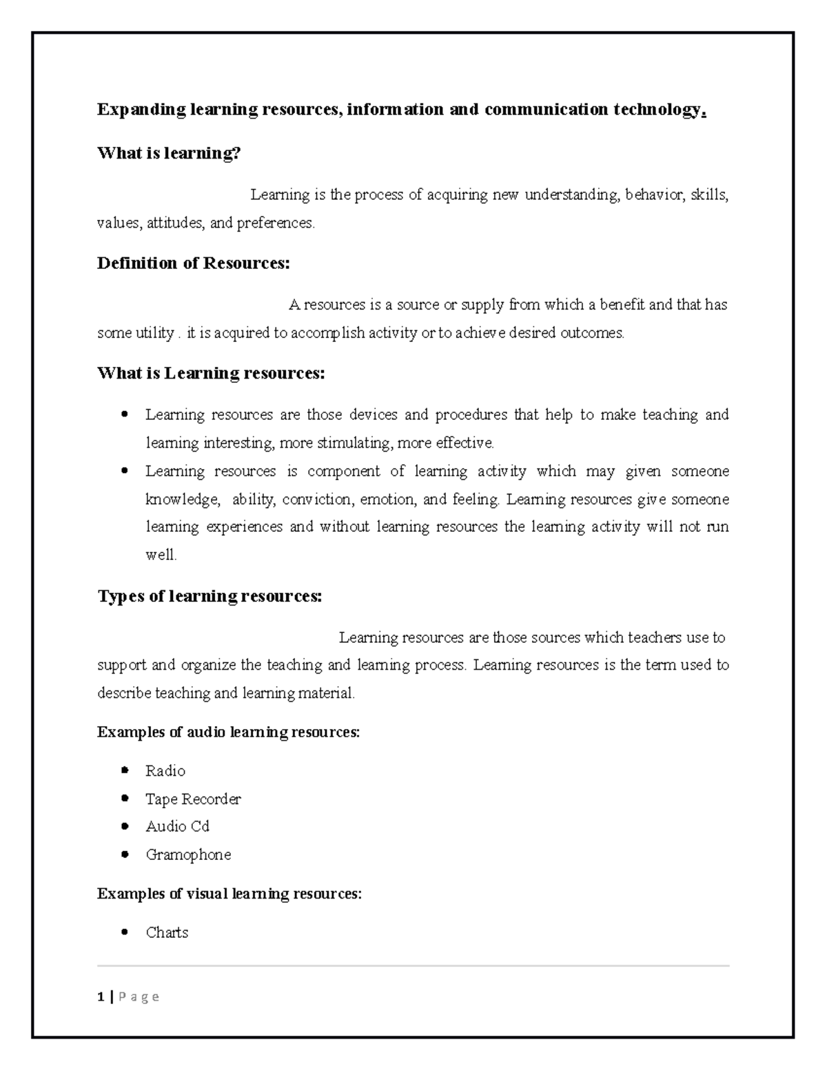 Expanding learning resources and information technology - Expanding ...