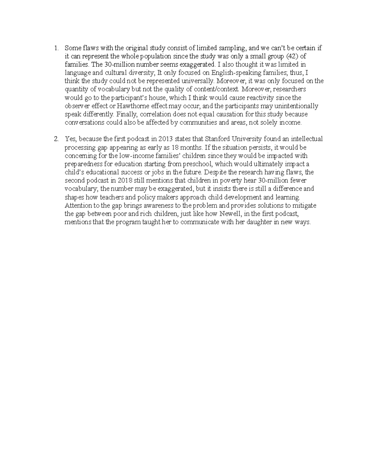 The Word Gap Analysis - Weekly Assignment Reflection - Studocu