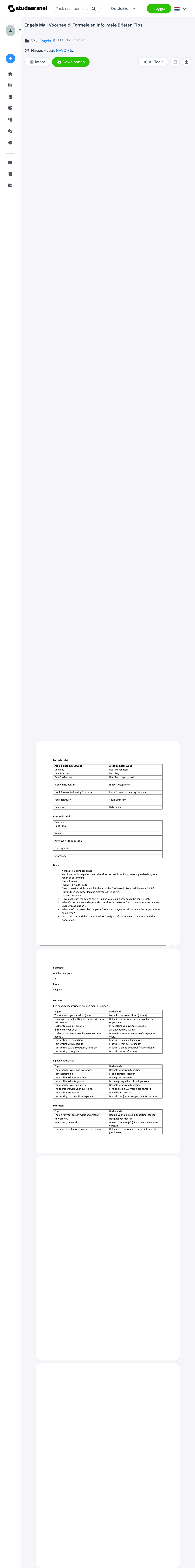 Engels HAVO 5: Formele en Informele Briefen Tips - Studeersnel