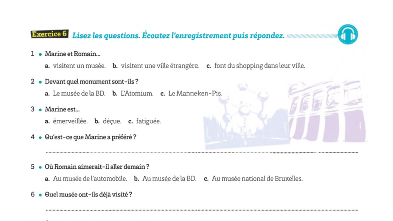 B1 Doc Loisirs - Exercice de compréhension et réponses - Studocu