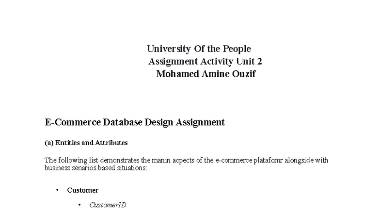 Assignment Activity Unit 2 - University Of the People Assignment ...