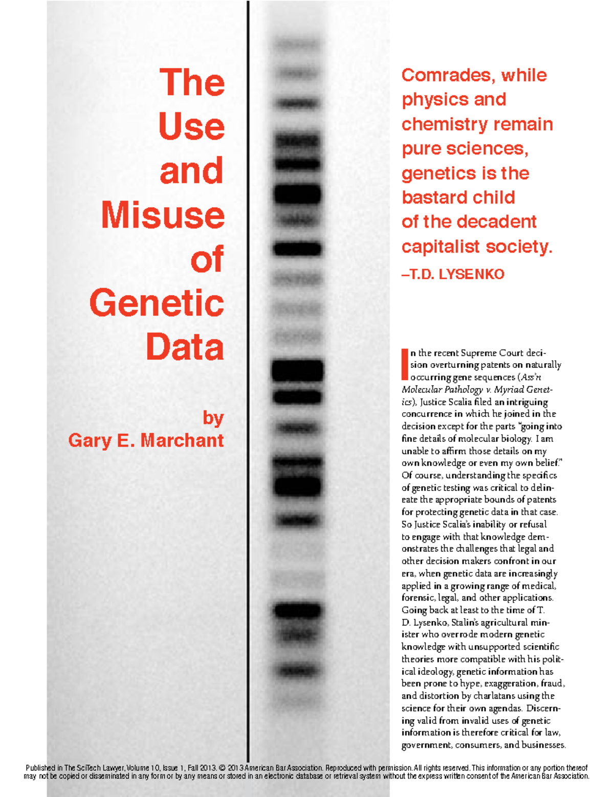 The Use and Misuse of Genetic Data: Legal and Ethical Implications ...