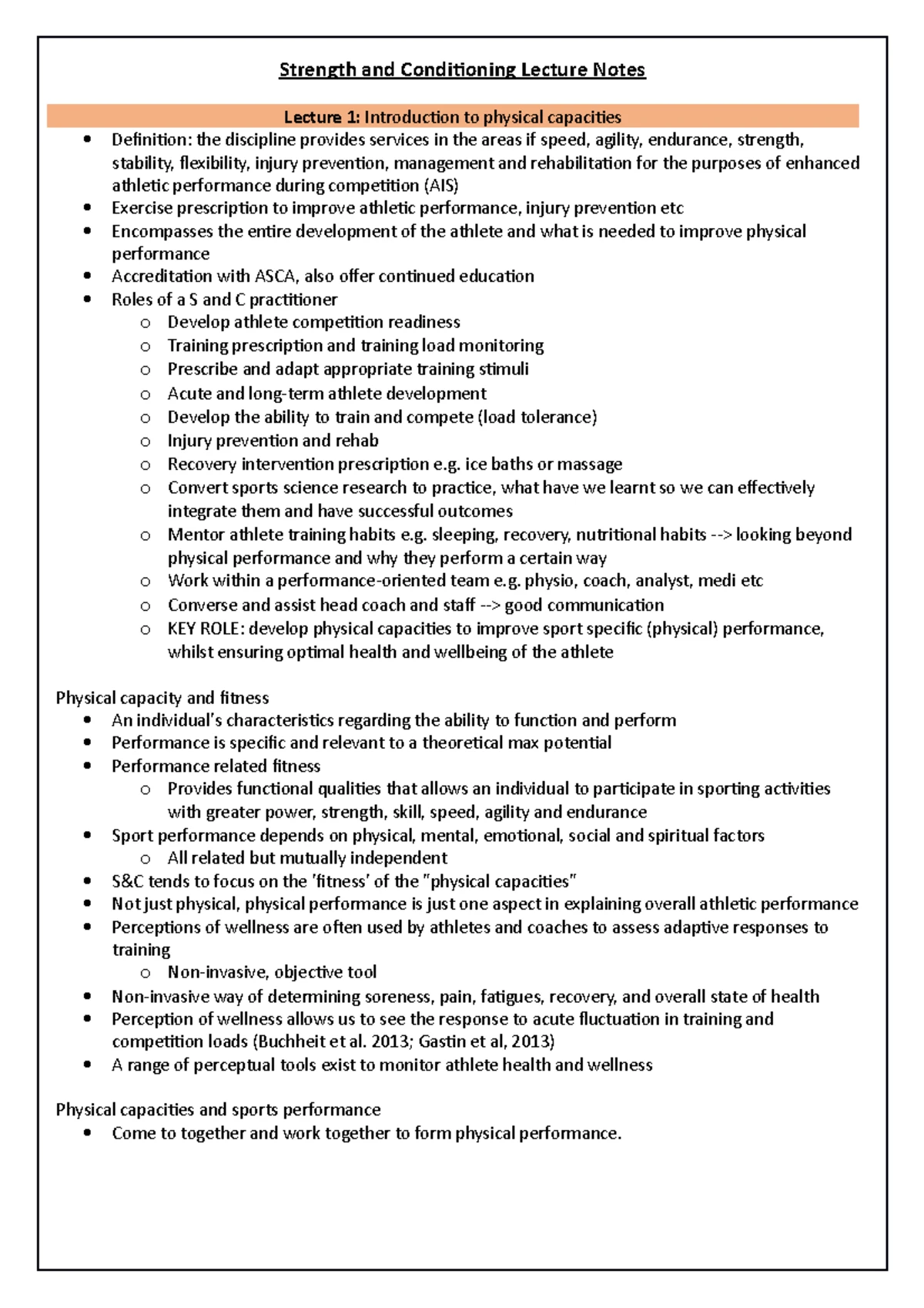 ASCA Level 1 Strength & Conditioning Coach RPL Info & Application Notes ...