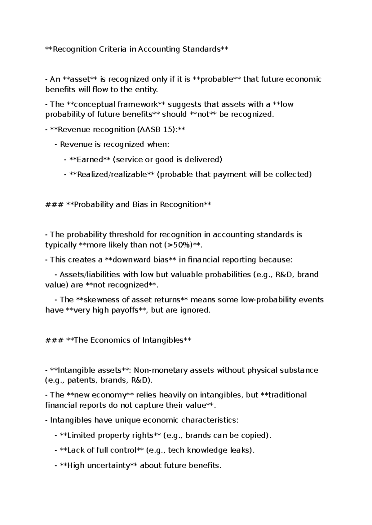 AFFS Lecture 2 Notes: Criteria for Recognition of Intangible Assets ...