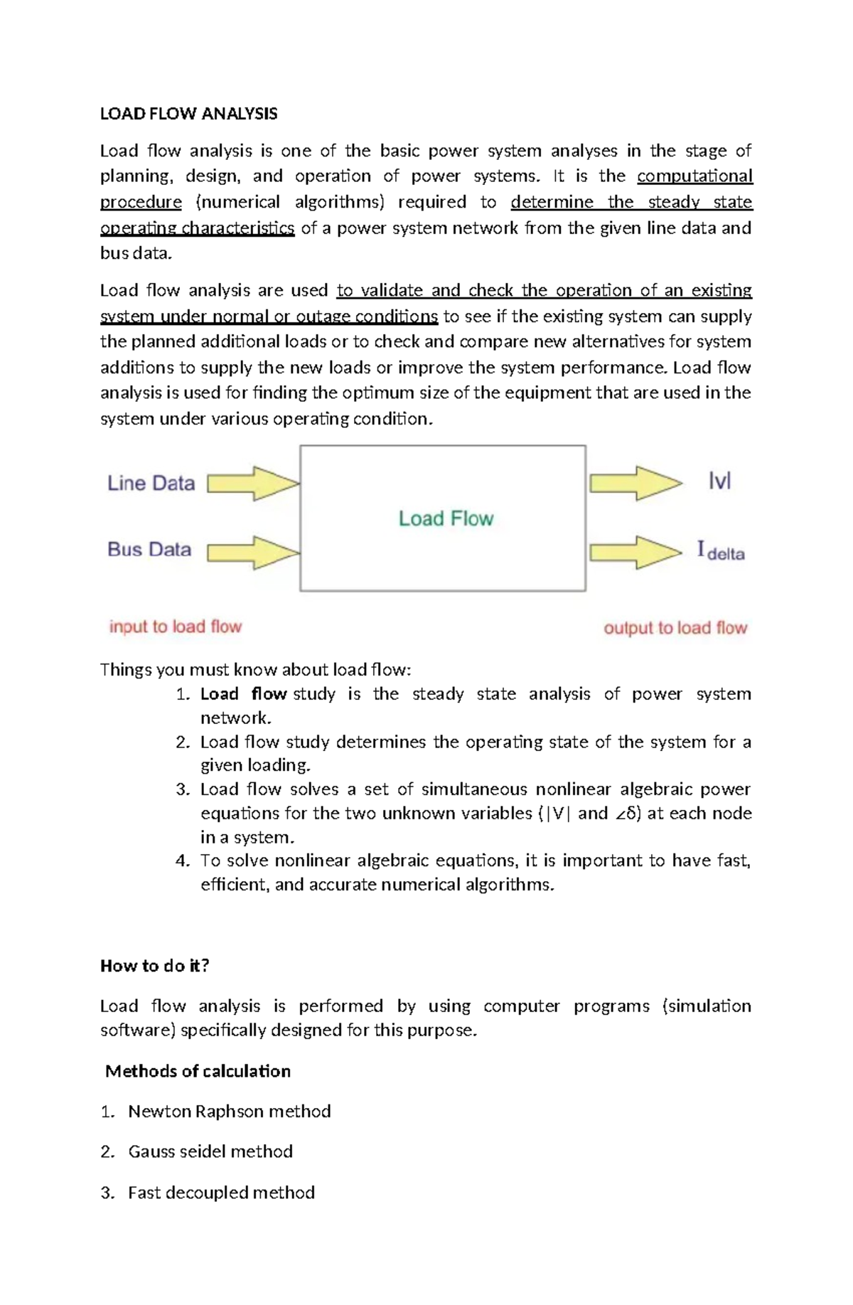 Load Flow Analysis - load flow - LOAD FLOW ANALYSIS Load flow analysis ...