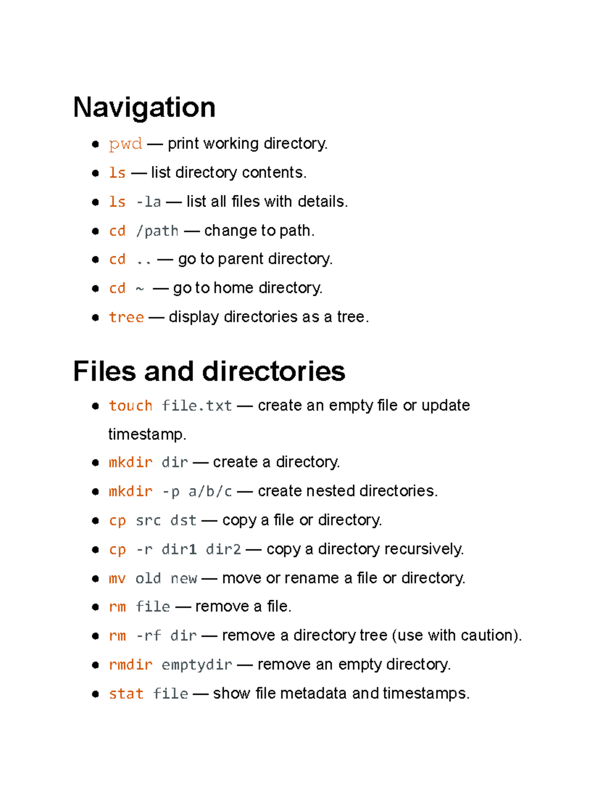Linux Commands Cheat Sheet for CS101: Essential Terminal Tips - Studocu