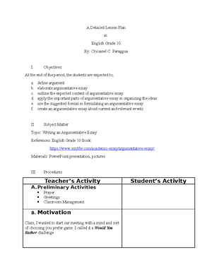 LAS English Q4 G10 MELC1 - 10 English Activity Sheet Quarter 4 – MELC 1 English 10 Activity ...