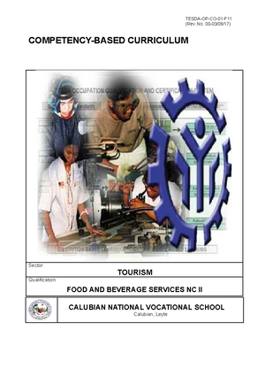 CBC Barista NC II EL 2 - TESDA-OP CO-01-F (Rev.No-03/08/17) COMPETENCY ...