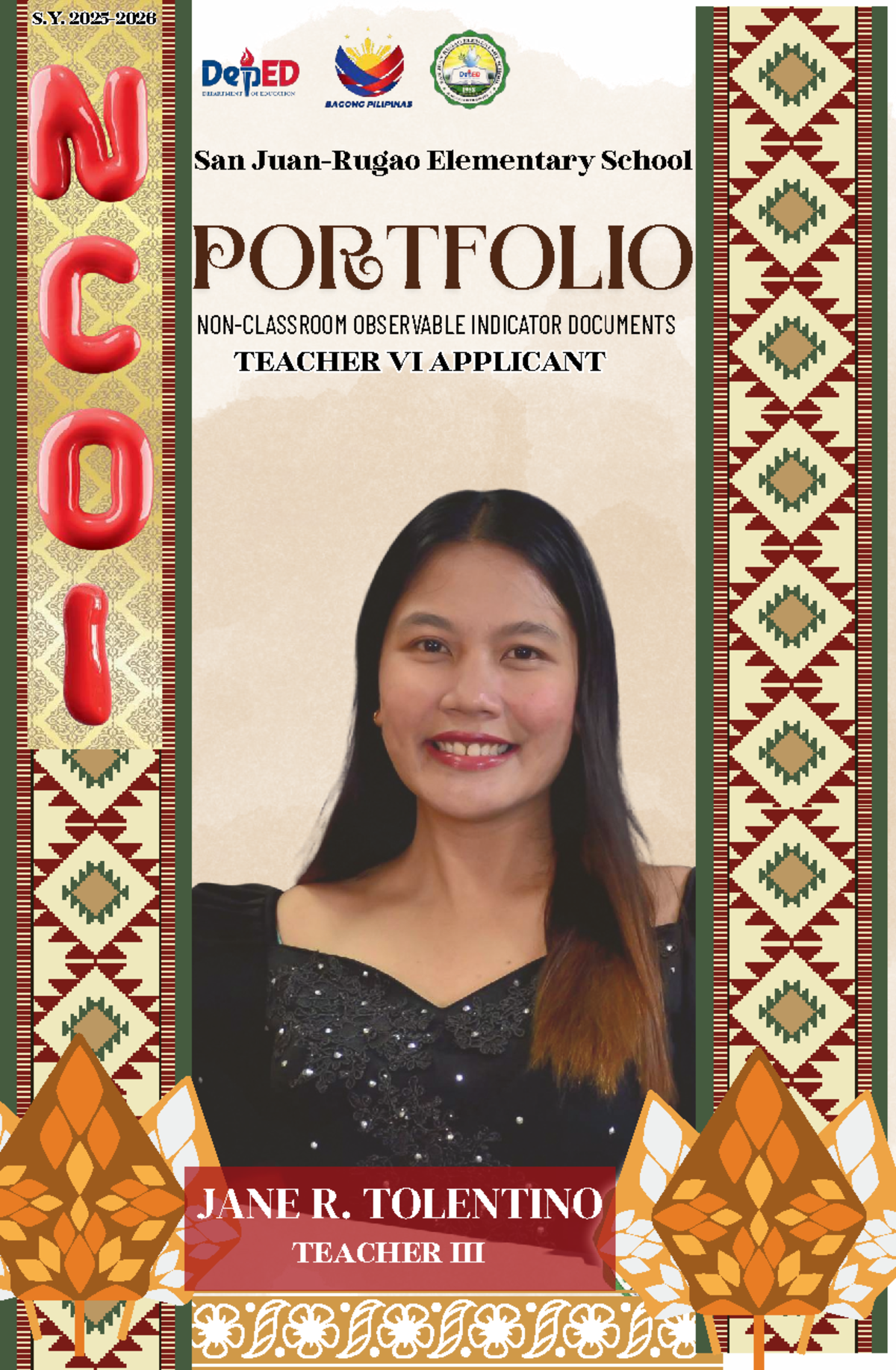 S.Y. 2025-2026 Teacher VI Portfolio: Non-Classroom Indicators - Studocu