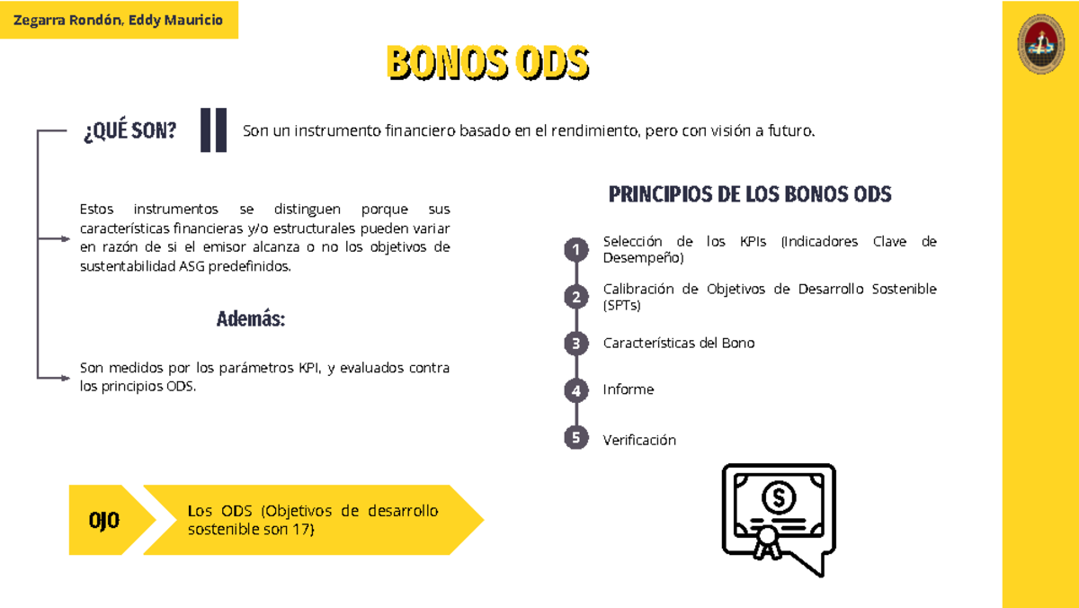 Objetivos de Desarrollo Sostenible y Bonos ODS - Zegarra Rondón, Eddy ...