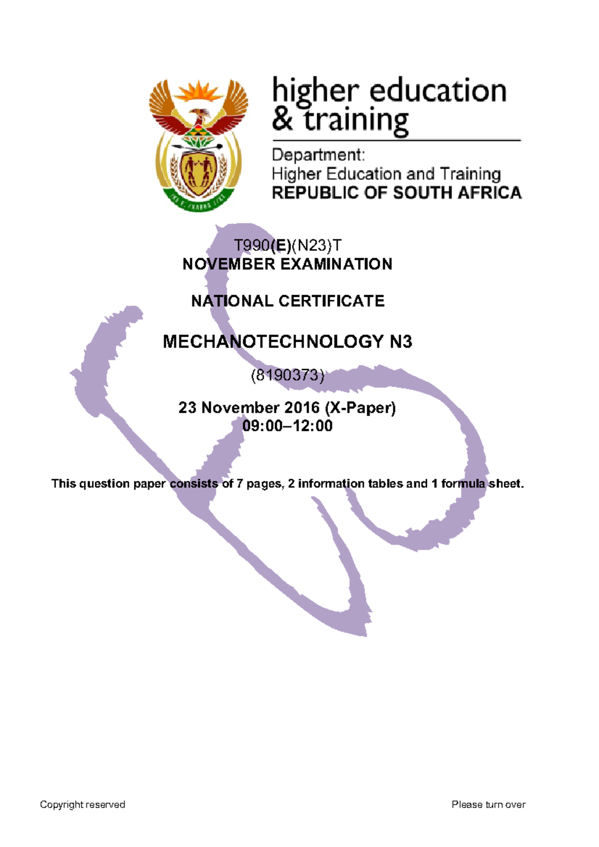 Mechanotechnology N3 November 2016 - T 990 (E)(N 23 )T NOVEMBER ...