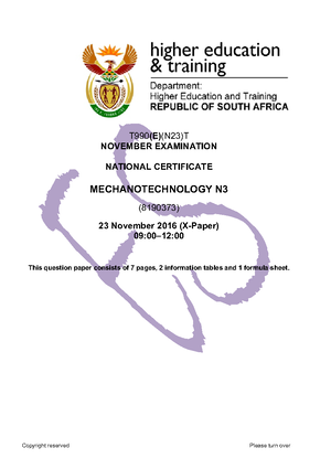 Mechano N4 Workshop Layout: Principles and Design Considerations Notes ...