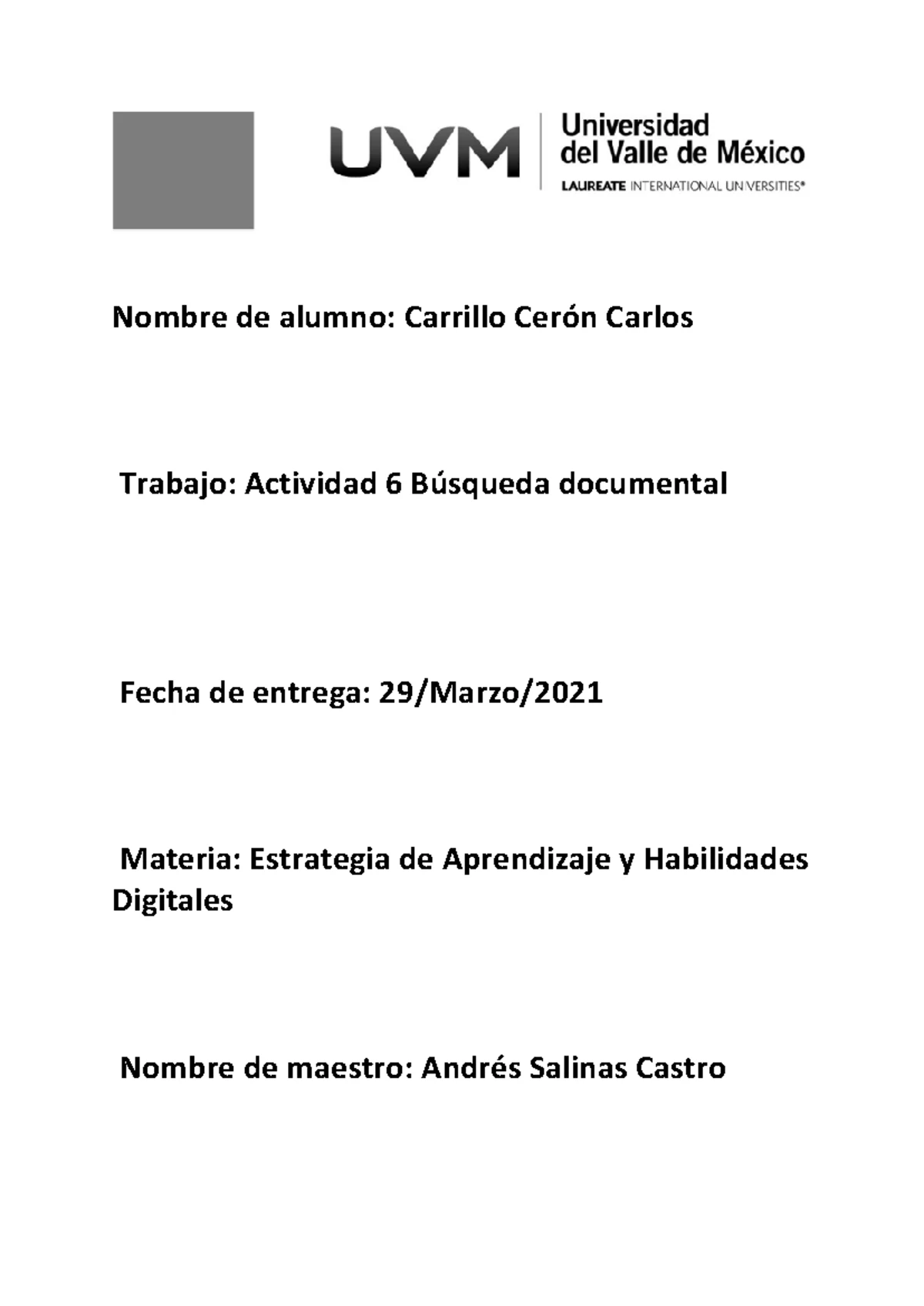 Misión y Visión de la Universidad UVM: Principios y Valores - Studocu