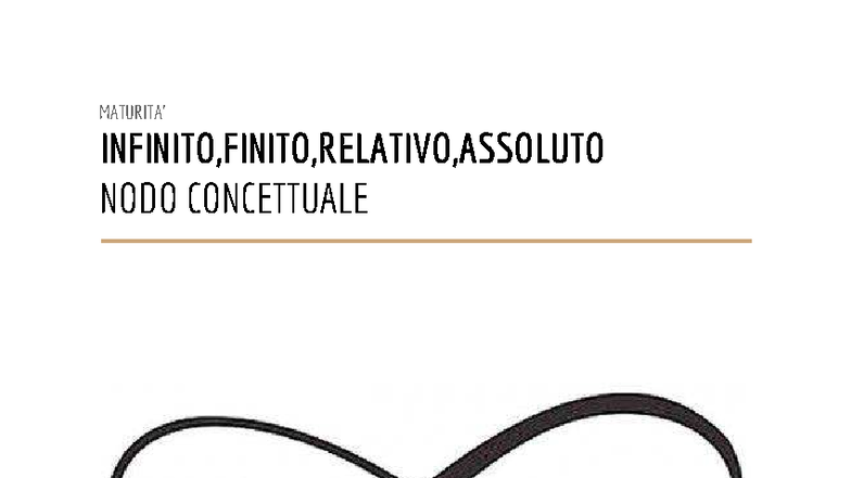Infinito, Finito, Relativo e Assoluto: Concetti Fondamentali 081759 ...