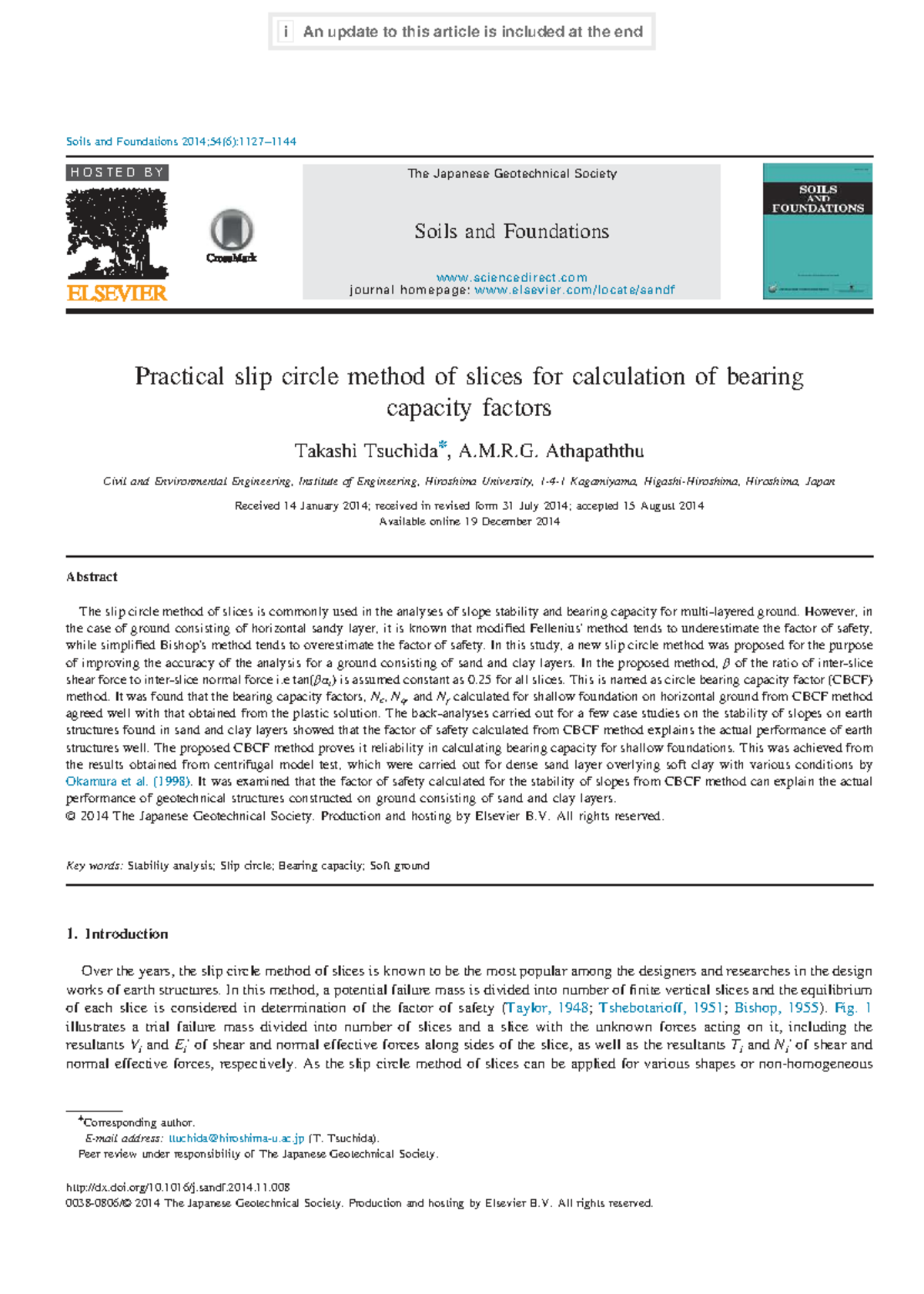 Practical Slip Circle Method for Bearing Capacity Factors in ...