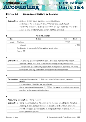 2024 VCE (NHT) Accounting Exam - Combined Solutions and Insights - Studocu