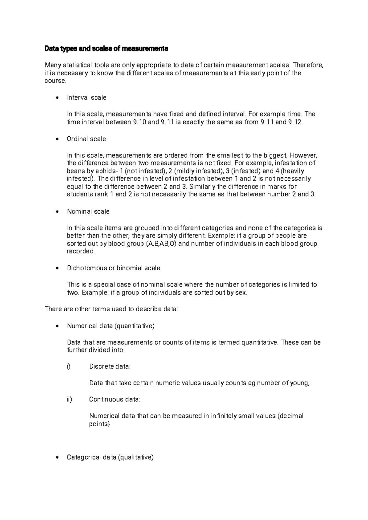 SZL 300. @ 2 - Types of Variables Lecture Notes - Studocu