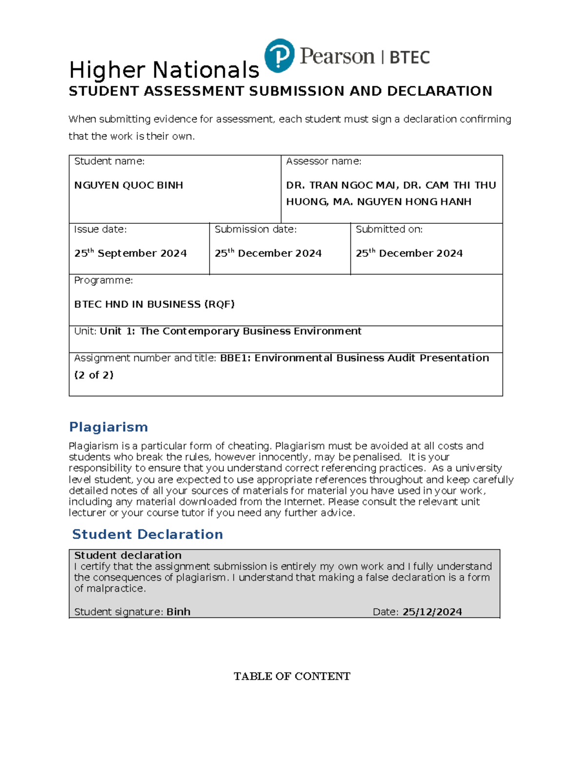 CBE A2 Assignment: Environmental Business Audit of Decathlon in Germany ...