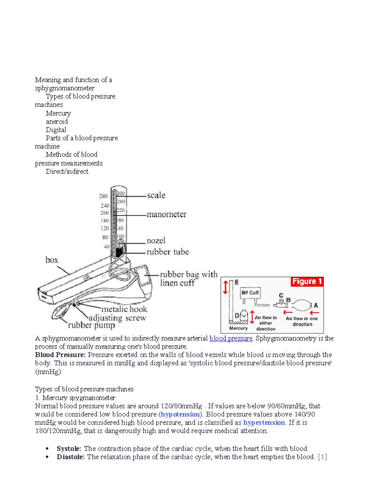 Understanding Sphygmomanometers: Types & Measurement Methods - Studocu