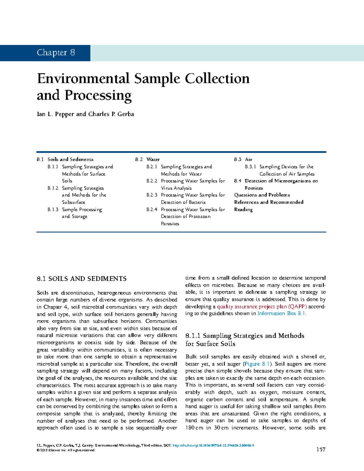 Chapter 8: Environmental Sample Collection and Processing (Microbial ...