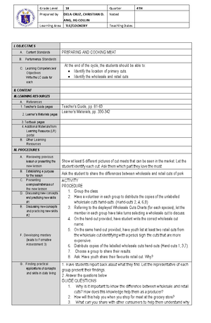 Semi-Detailed Lesson Plan - BESTLINK COLLEGE OF THE PHILIPPINES #1071 ...