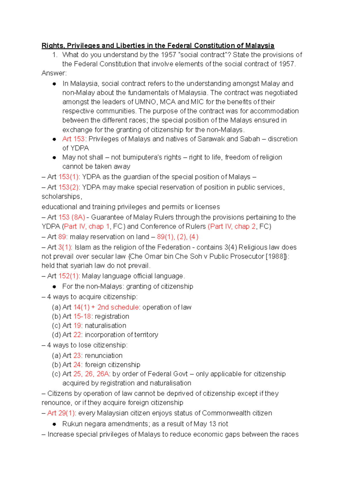 Constitutional Rights and Social Contract in Malaysia (Consti III ...