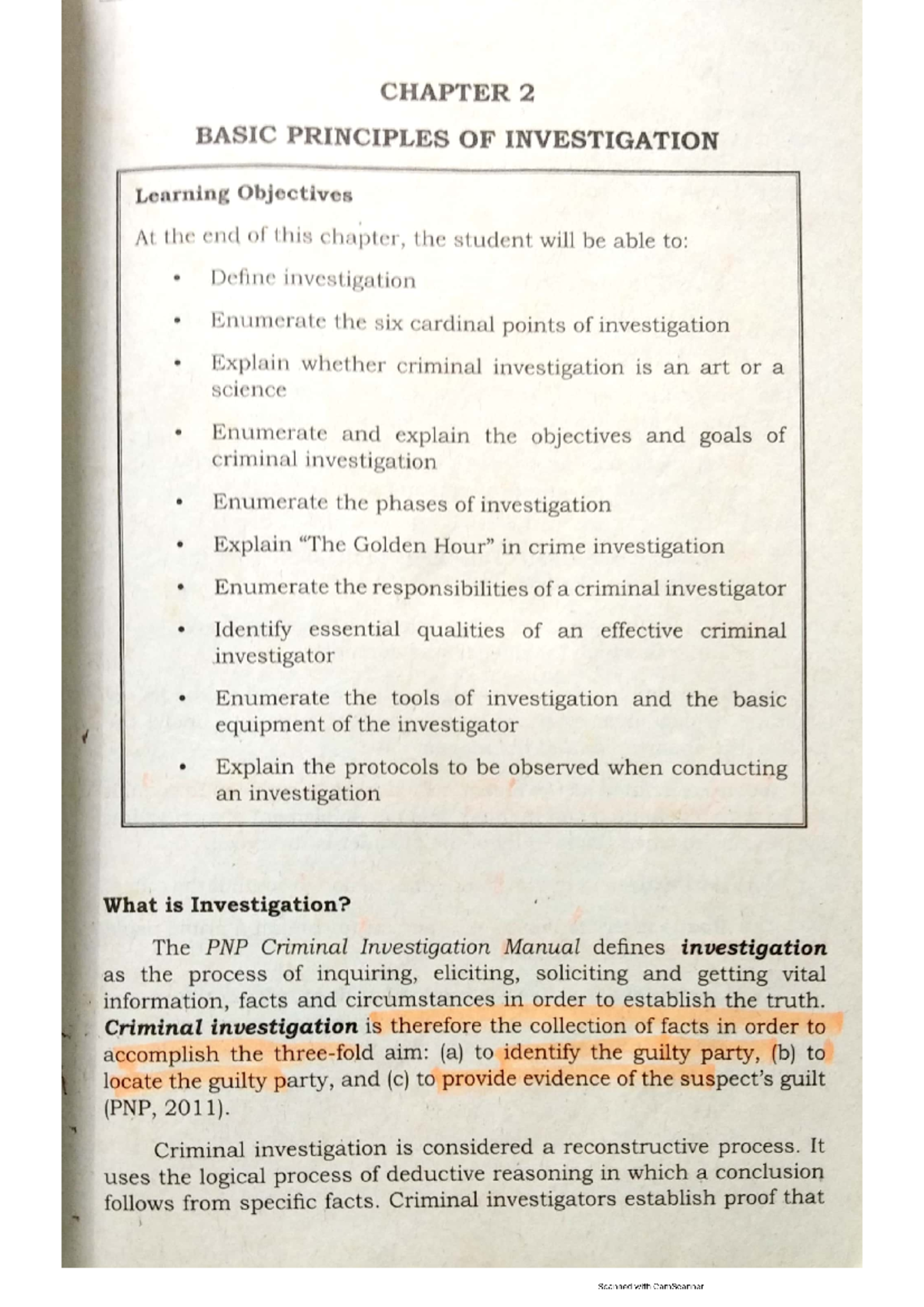 Cdi-102-Basic Principles of Investigation: Key Concepts and Phases ...