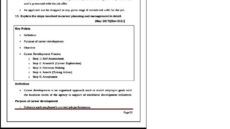Career Planning and Management Steps (Course Code: May 2017) - Studocu