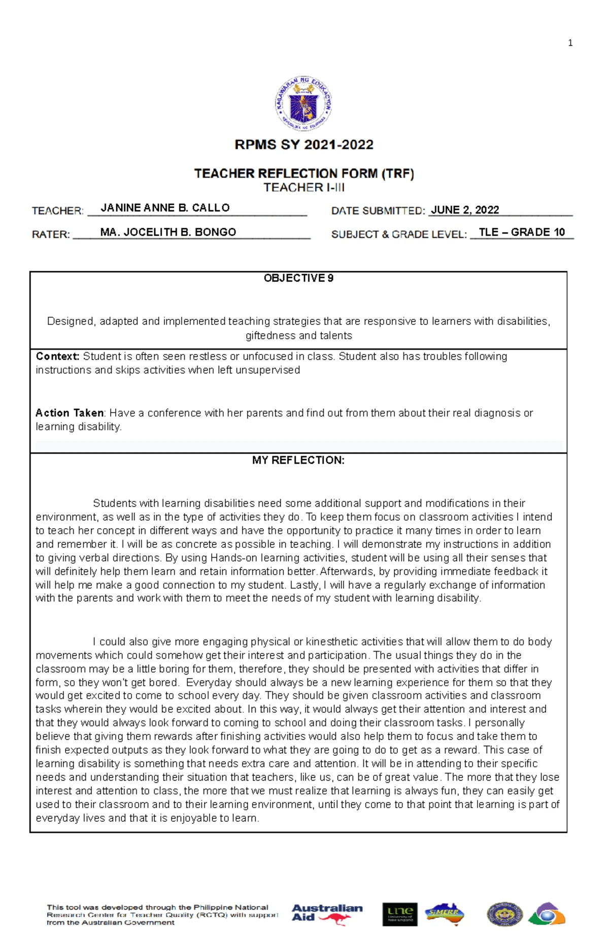 9 CBT Areas - 9 CBT AREAS Practical work area – an area where the ...