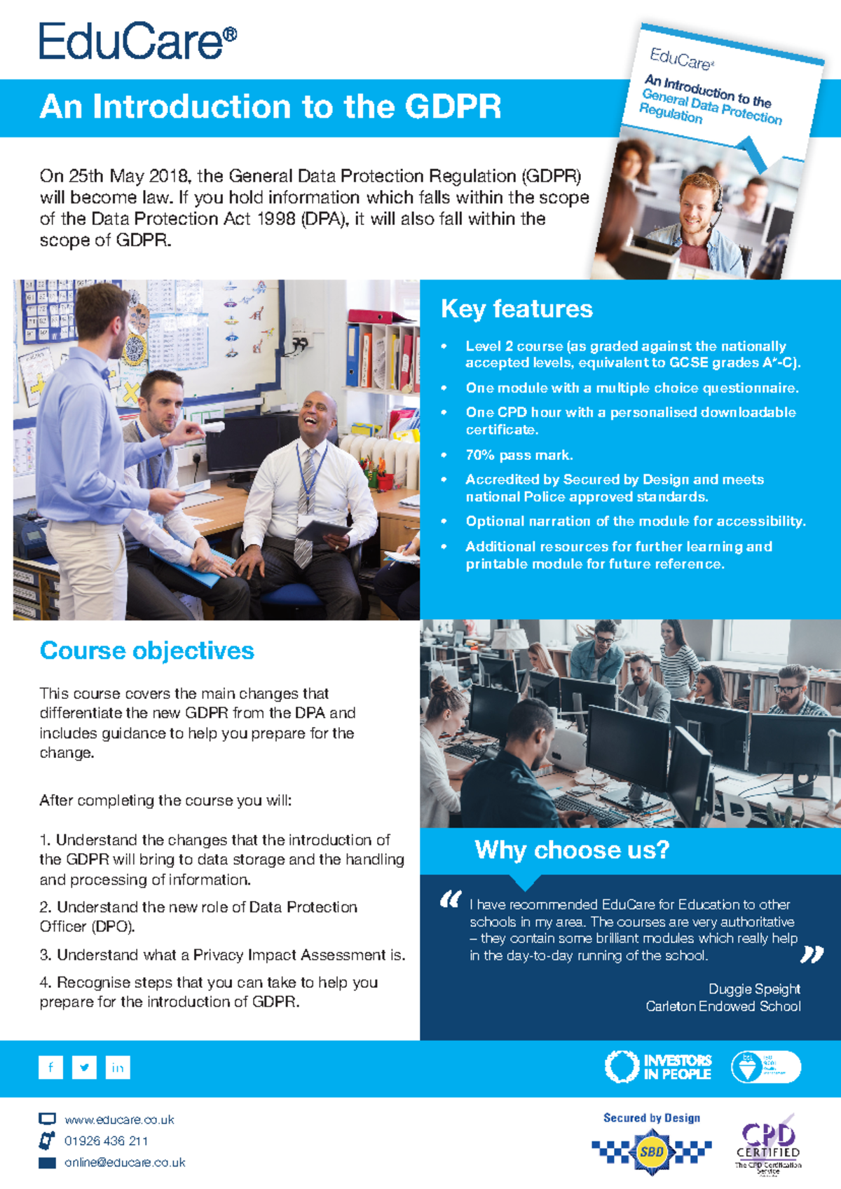 An Introduction to GDPR - An Introduction to the GDPR Key features ...