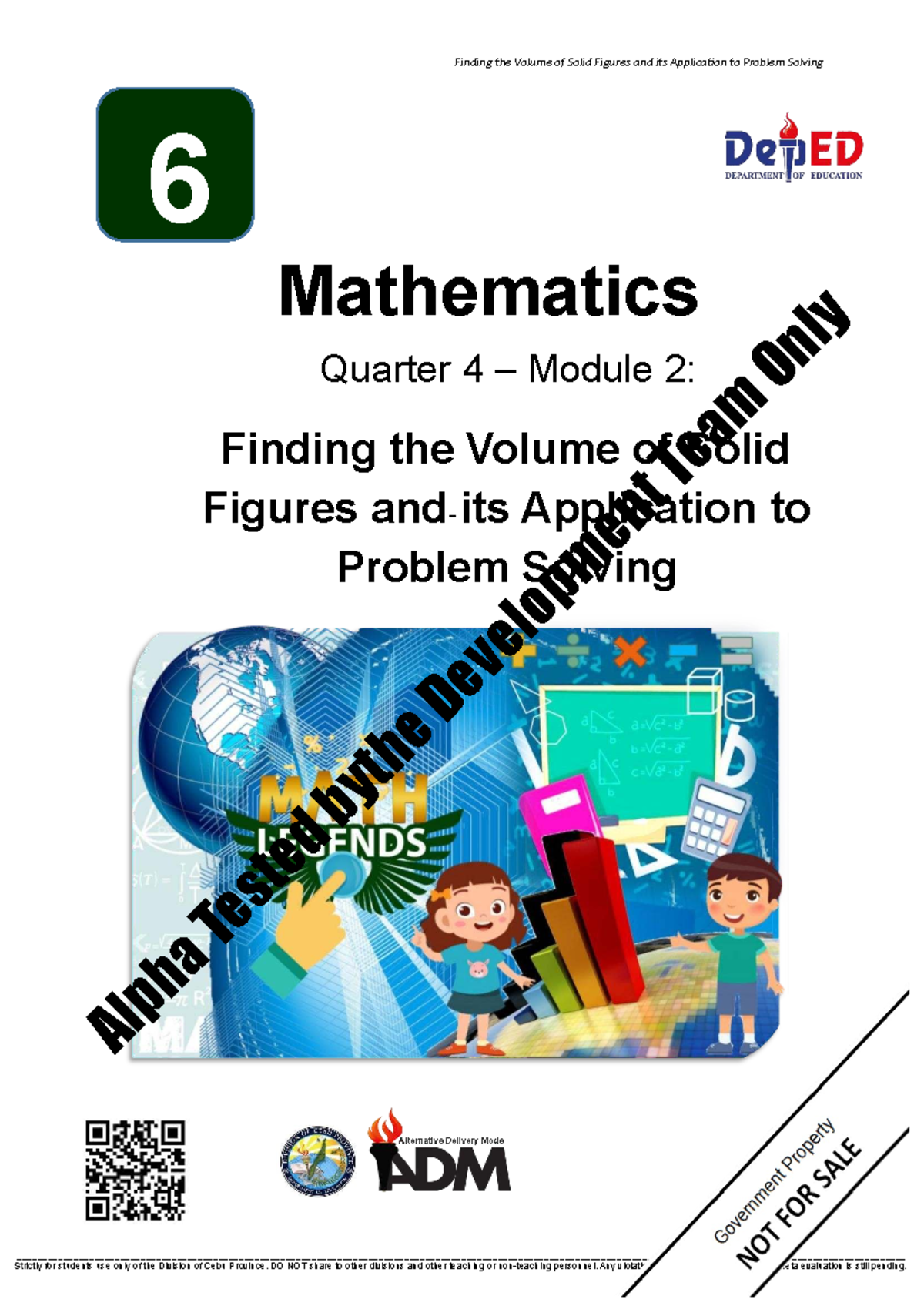 Math 6 Q4 Module 2: Finding Volume of Solid Figures & Problem Solving - Studocu