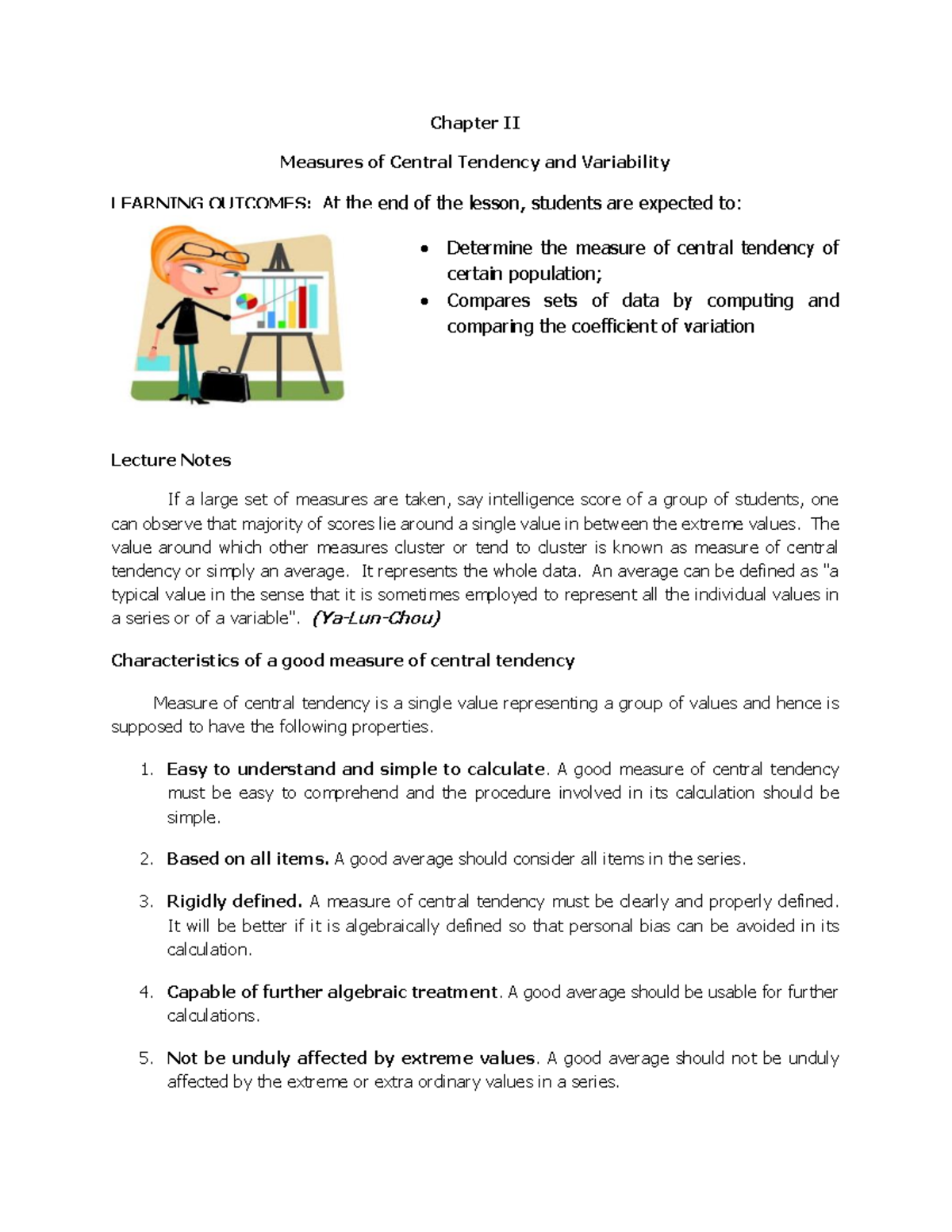 Chapter 3: Central Tendency & Variability in Data Analysis - Studocu
