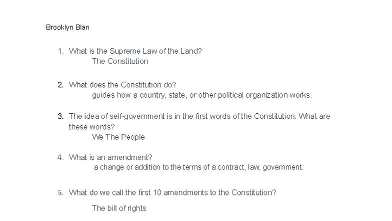 Civics Assessment Test: Understanding the U.S. Constitution and ...