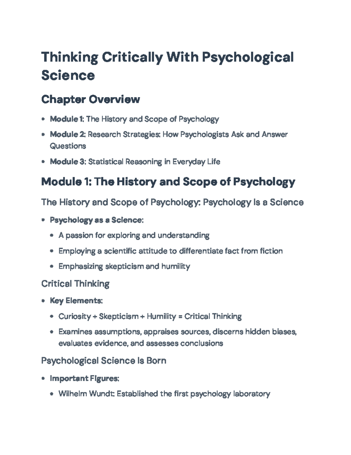 Introduction to Psychological Science: Key Concepts and Research ...