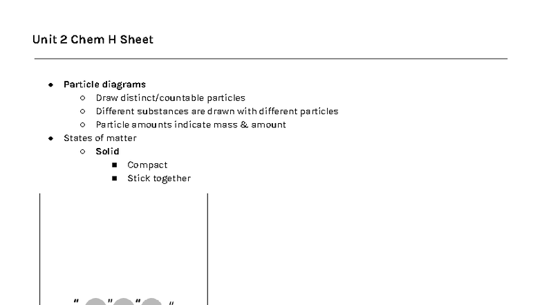 Unit 2 Chem H: Particle Diagrams & Phase Changes Explained - Studocu