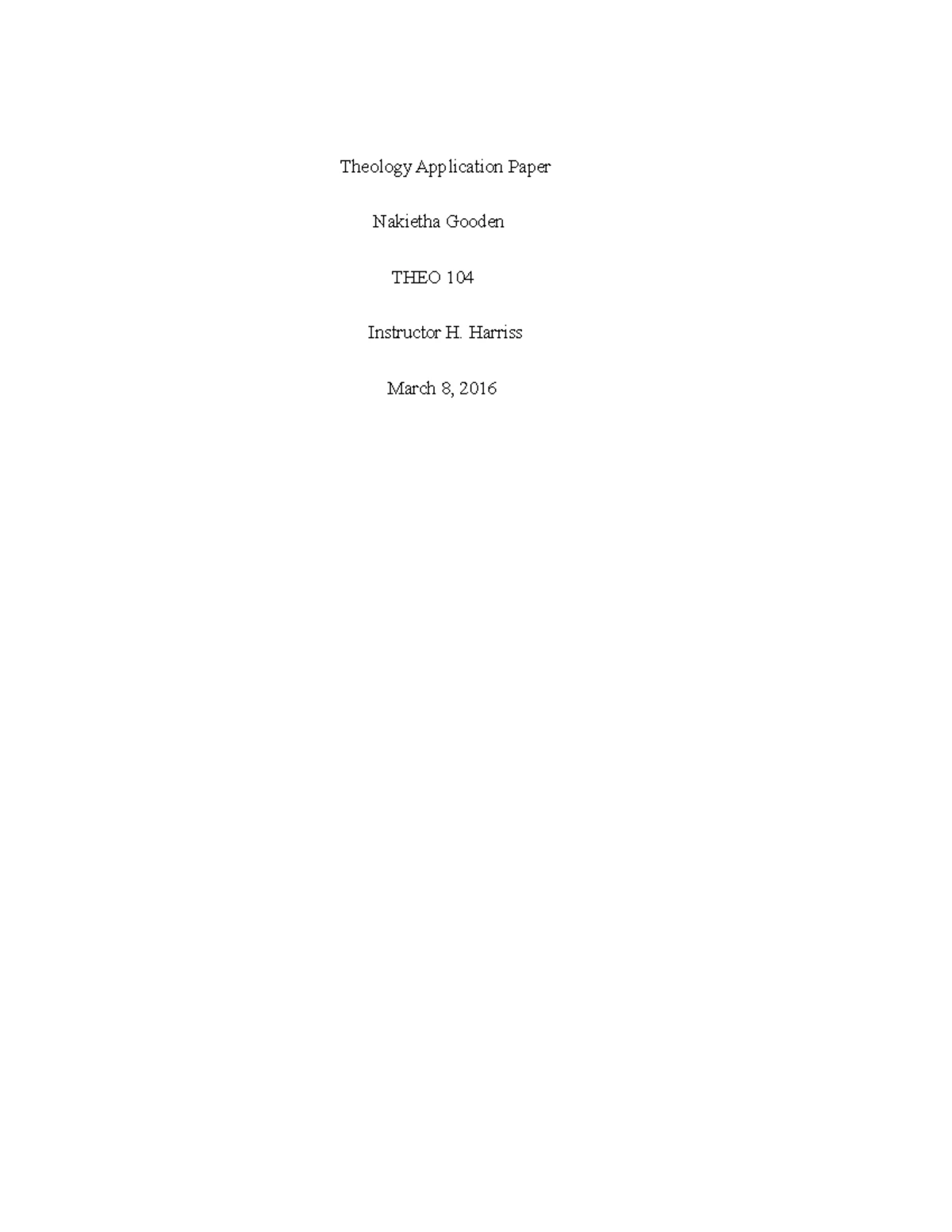 THEO 104 quiz 1 correct answers - Liberty University THEO 104 Quiz 1 ...
