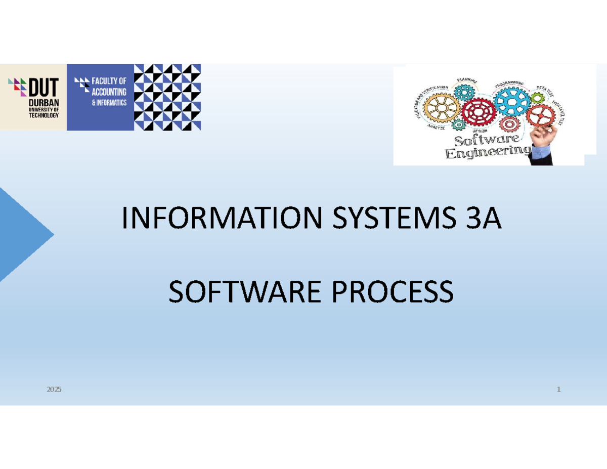 IS 3A: Software Process Overview - Studocu