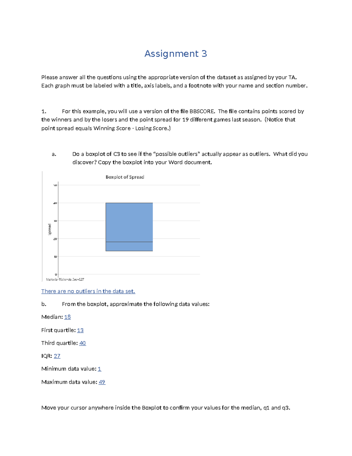 Minitab Assignment 3: Boxplot Analysis for BBSCORE Data - Studocu