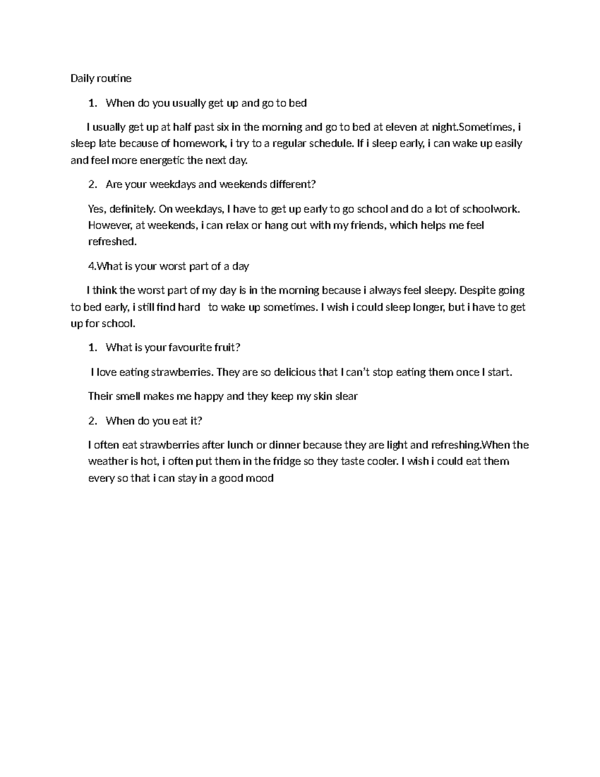 Daily Routine Insights - ngoe - Studocu