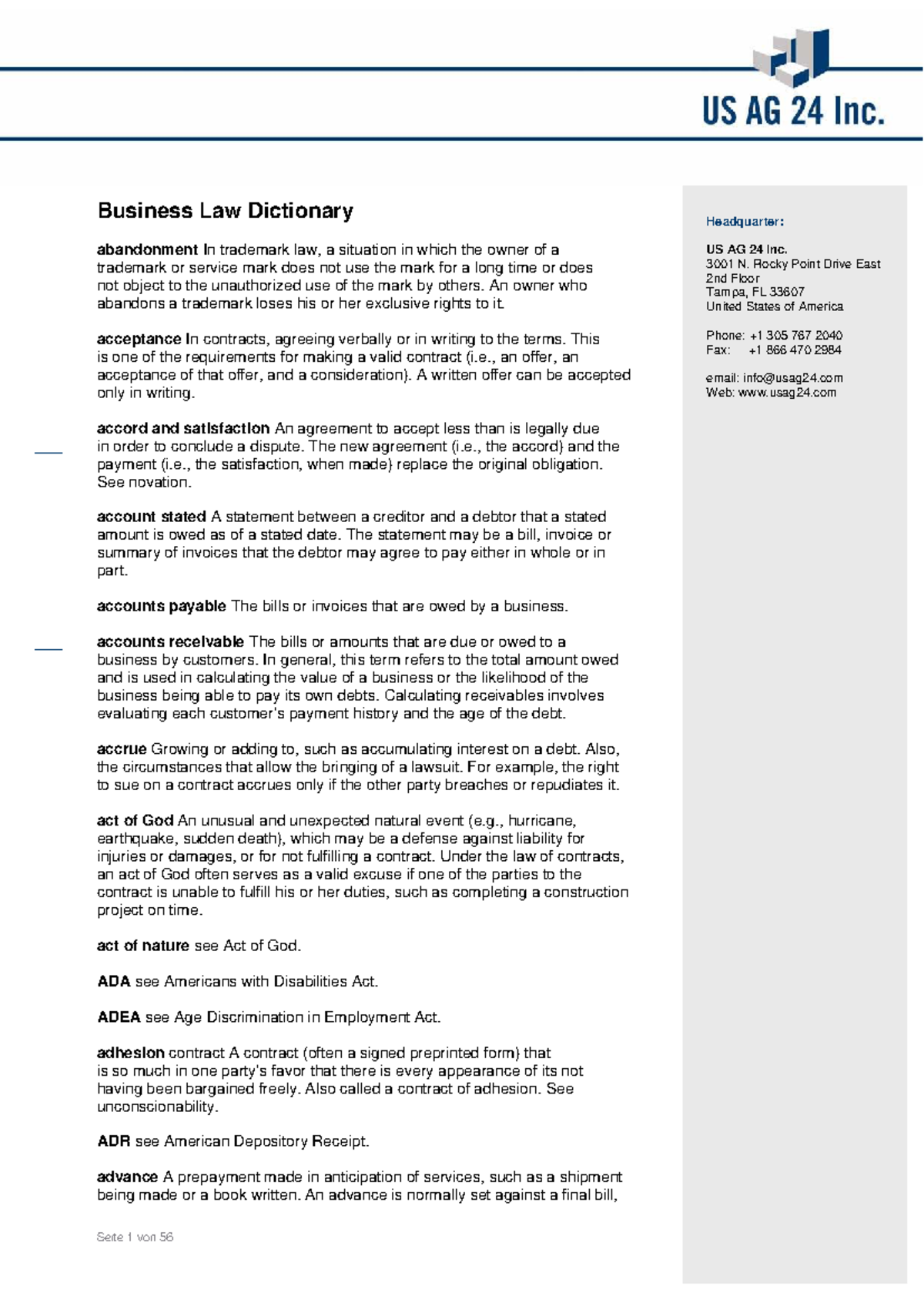 Business Law Dictionary 2008: Key Terms and Definitions - Studocu