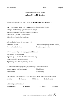Test trzecioklasisty 2019 wsip do wydruku - Język polski - - Studocu