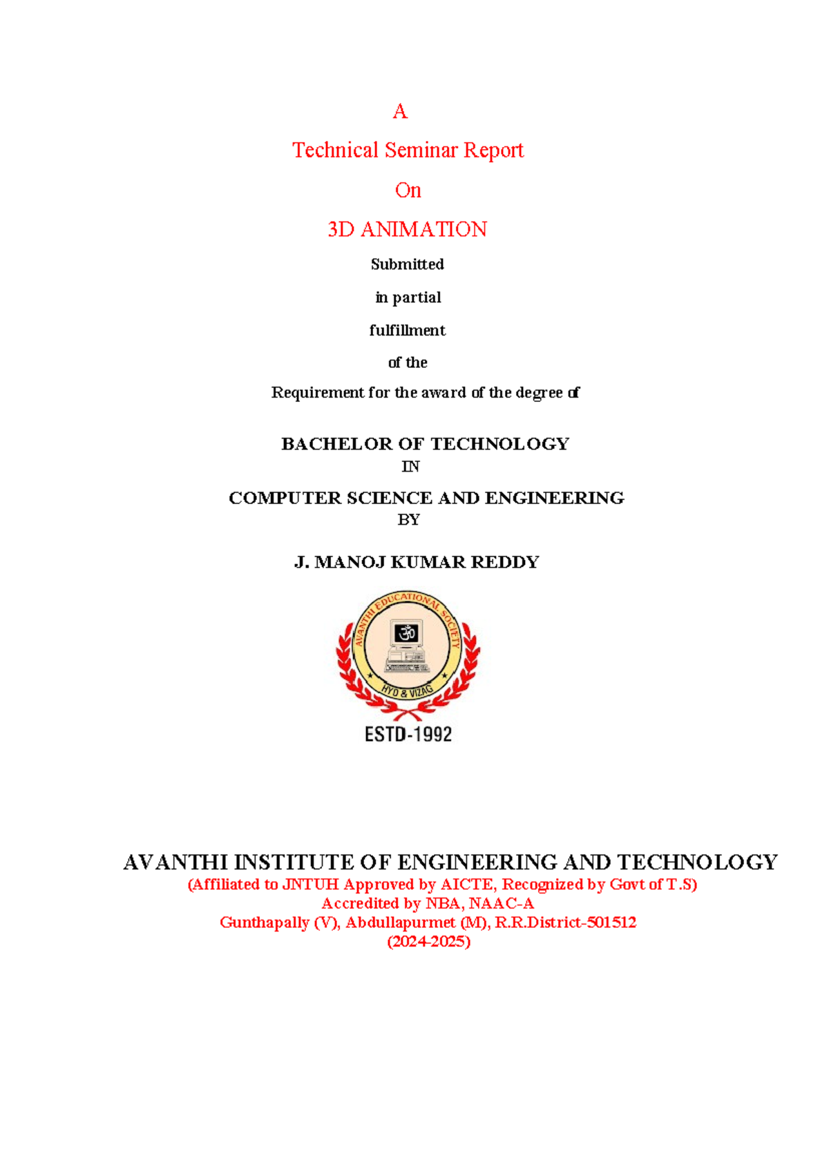 FULL Stack WEB Develpoment Technical Seminor DOC - A Technical Seminar ...