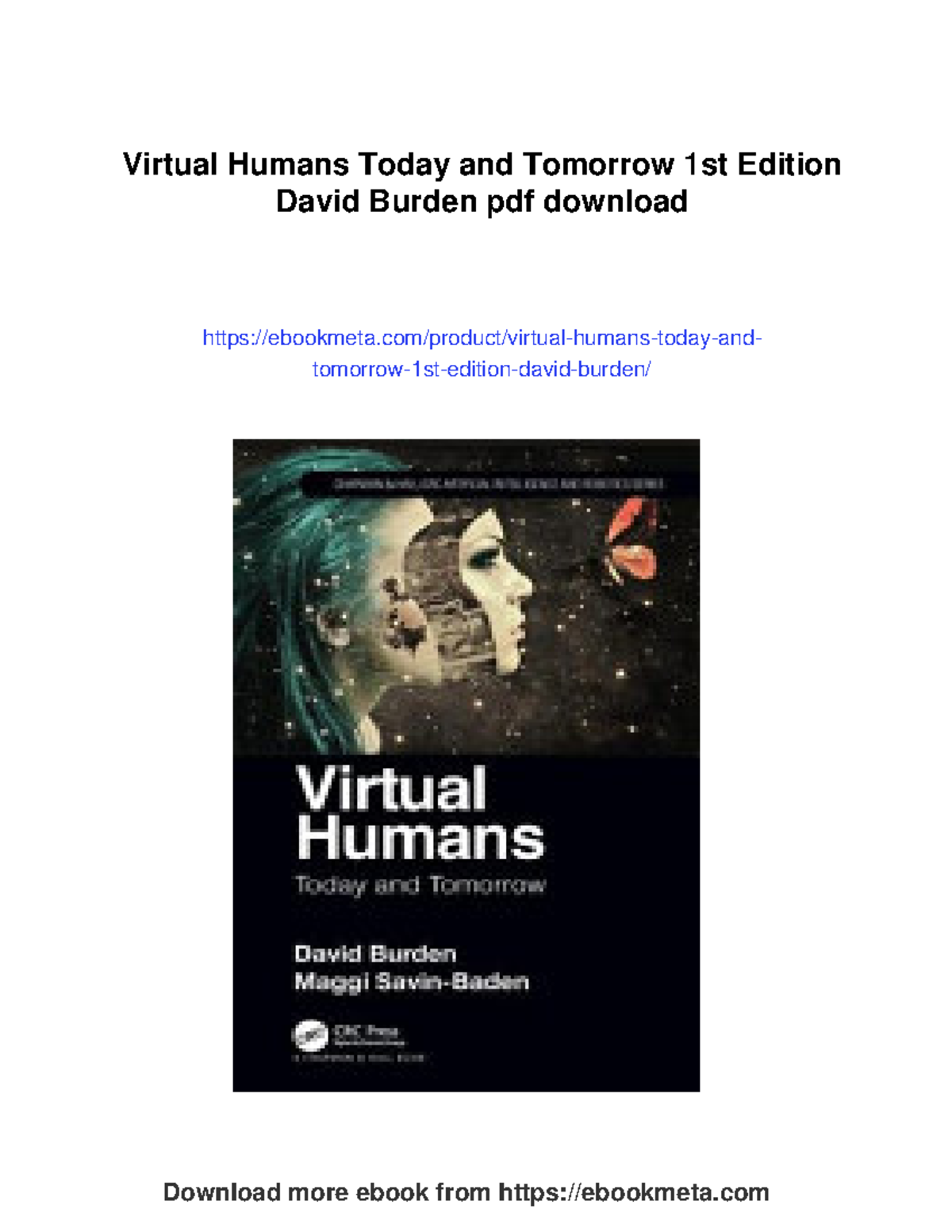 Virtual Humans Today and Tomorrow: Insights and Future Directions - Studocu