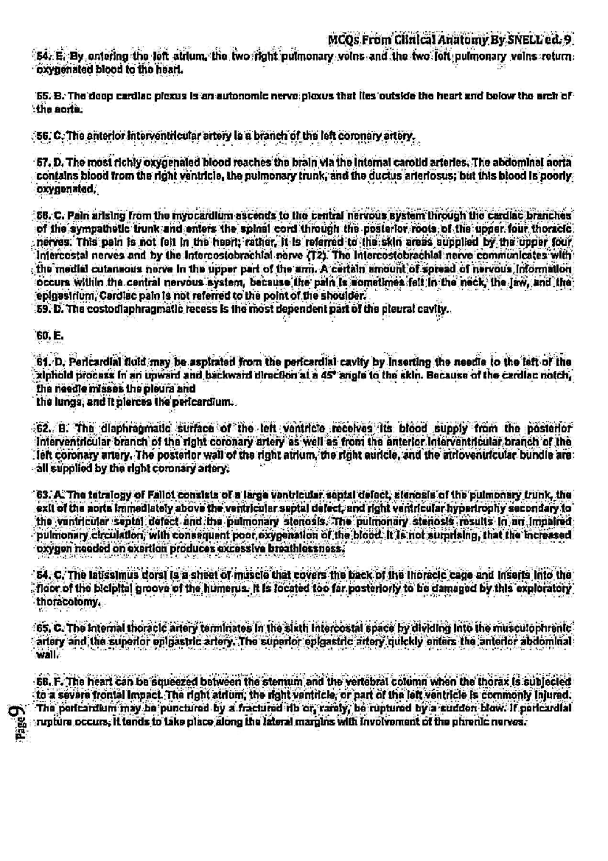 Quiz203 6 - MCQs on Cardiac Anatomy and Physiology - Studocu