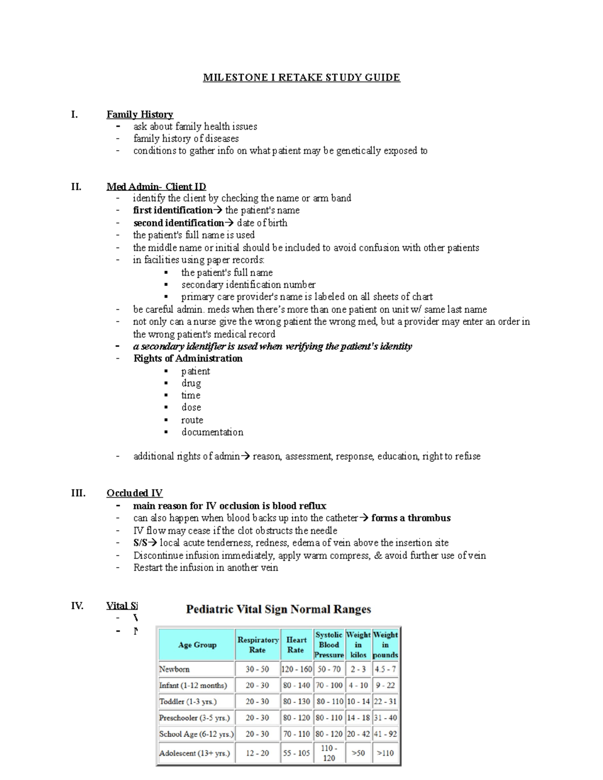 Milestone I Retake Study Guide - MILESTONE I RETAKE STUDY GUIDE I ...