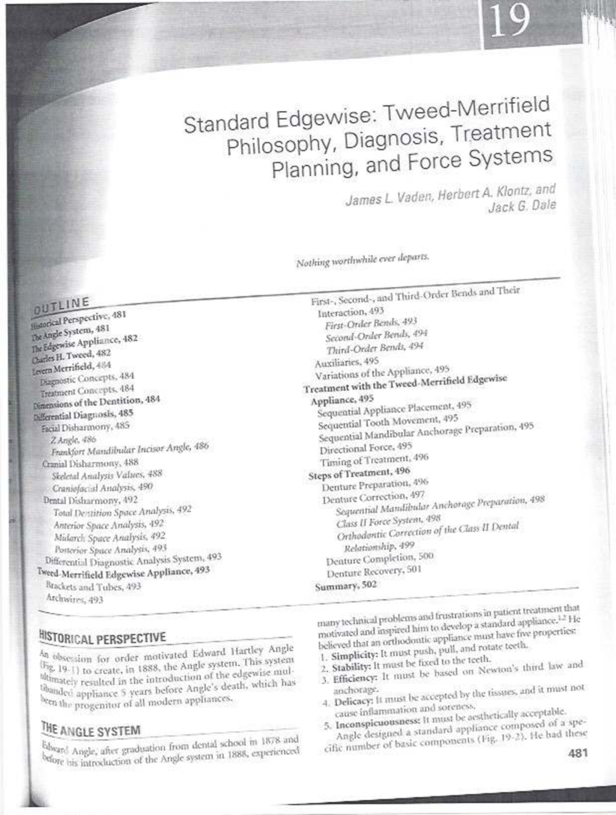 Standard-edgewise - standard edgewise sumary - 19 Standard Edgewise ...