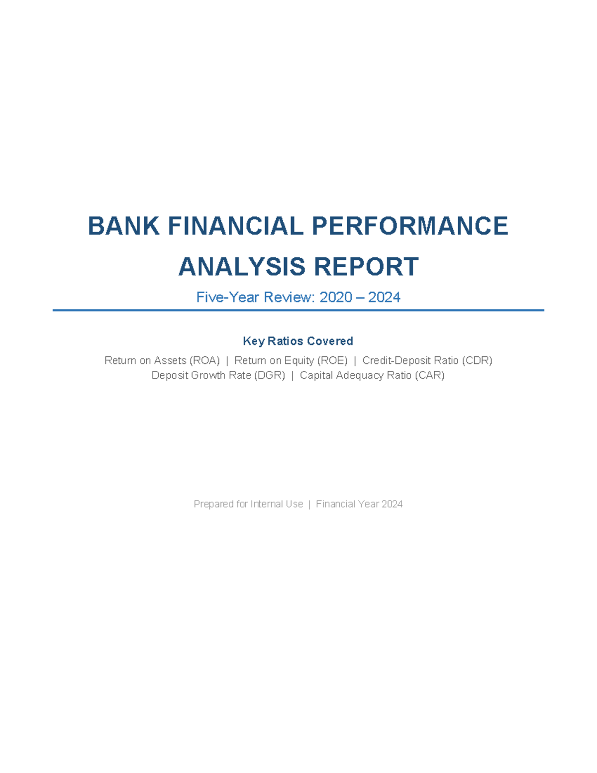 Bank Financial Performance Analysis Report (SFT) 2020-2024 - Studocu